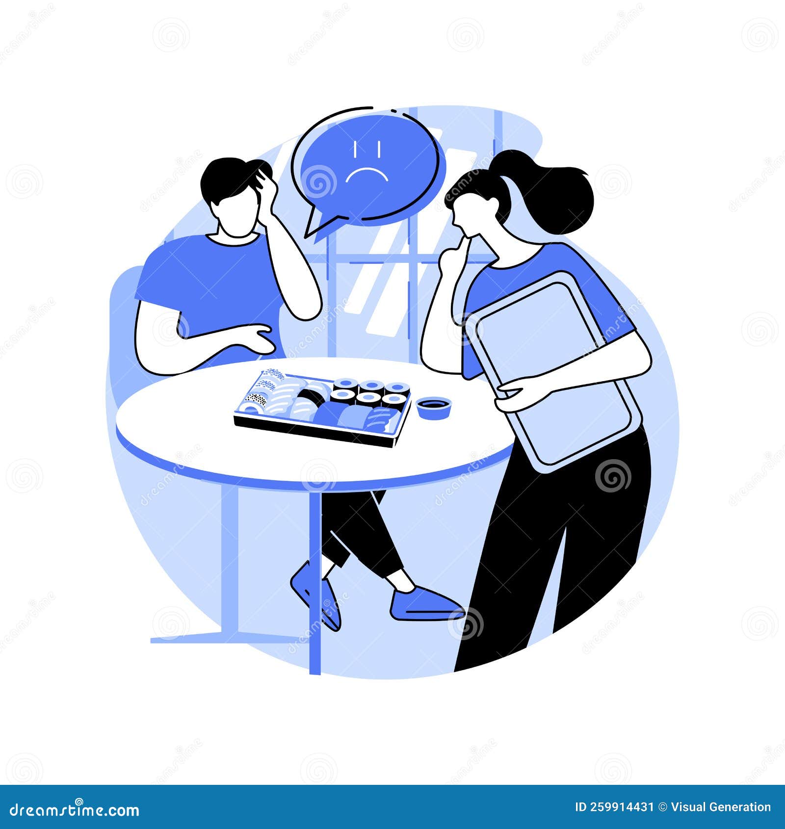 Unhappy Client Isolated Cartoon Vector Illustrations. Stock Vector ...