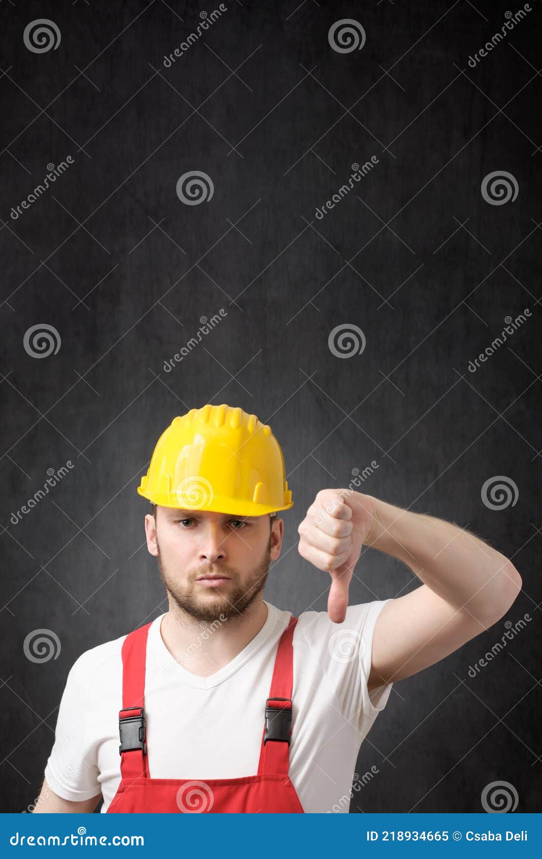 Unhappy Construction Worker Stock Image - Image of uniform, angry ...