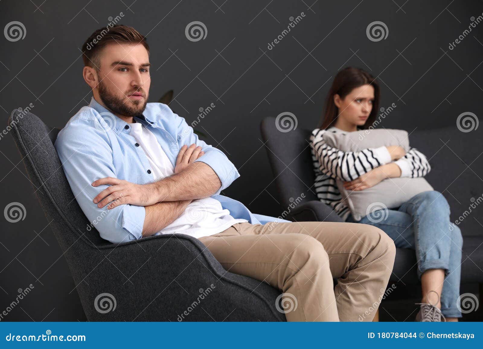 Unhappy Couple with Problems in Relationship Stock Photo - Image of ...