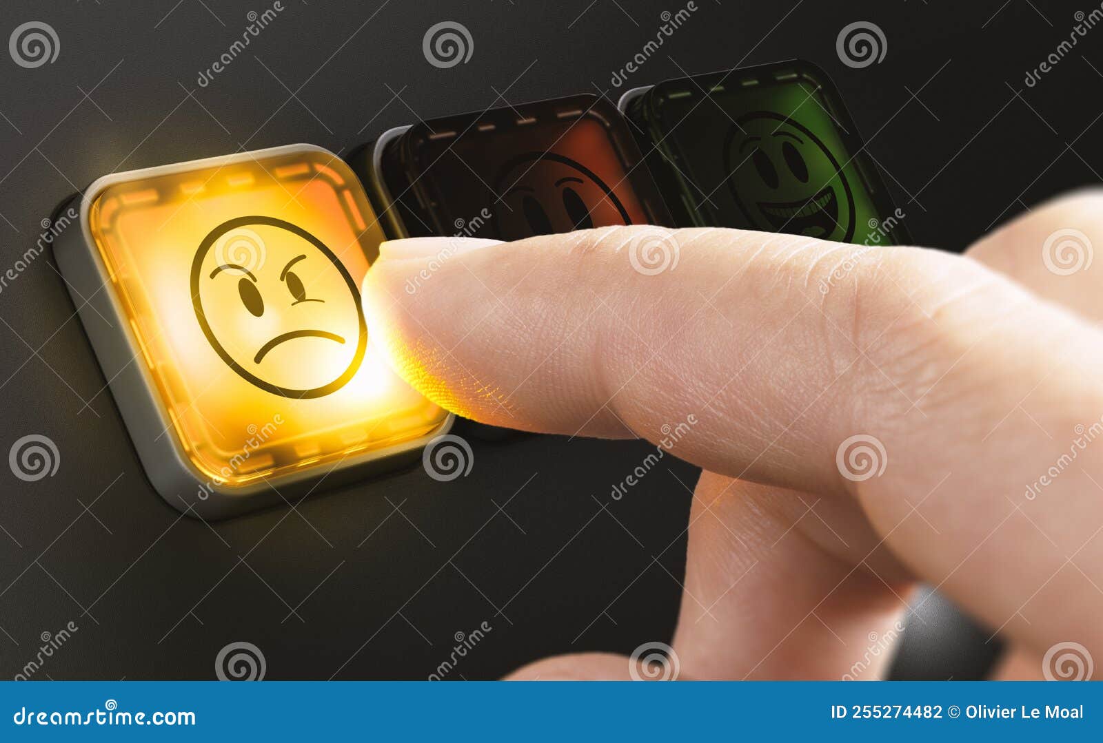 Unhappy Customer Leaving a Negative Feedback. Bad User Experience Stock ...