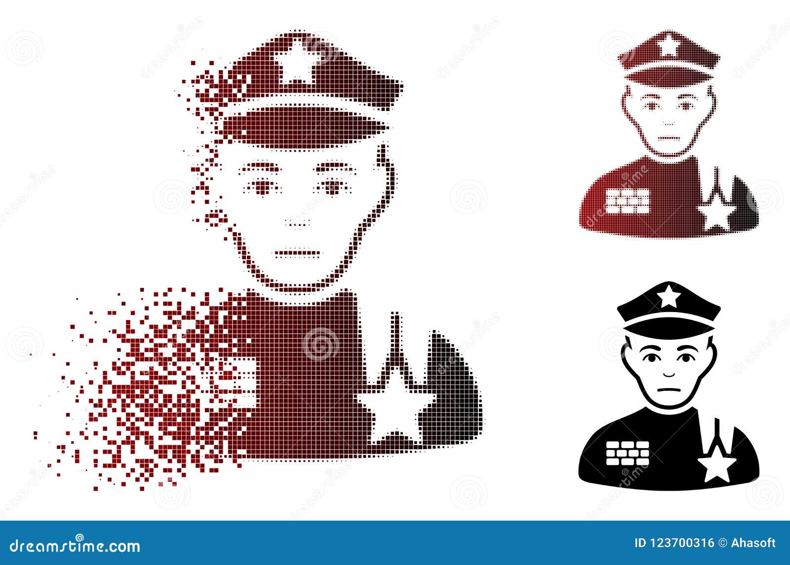 Unhappy Fragmented Pixelated Halftone Army General Icon Cartoon Vector ... Unhappy Fragmented Pixelated Halftone Army General Icon Cartoon Vector ...