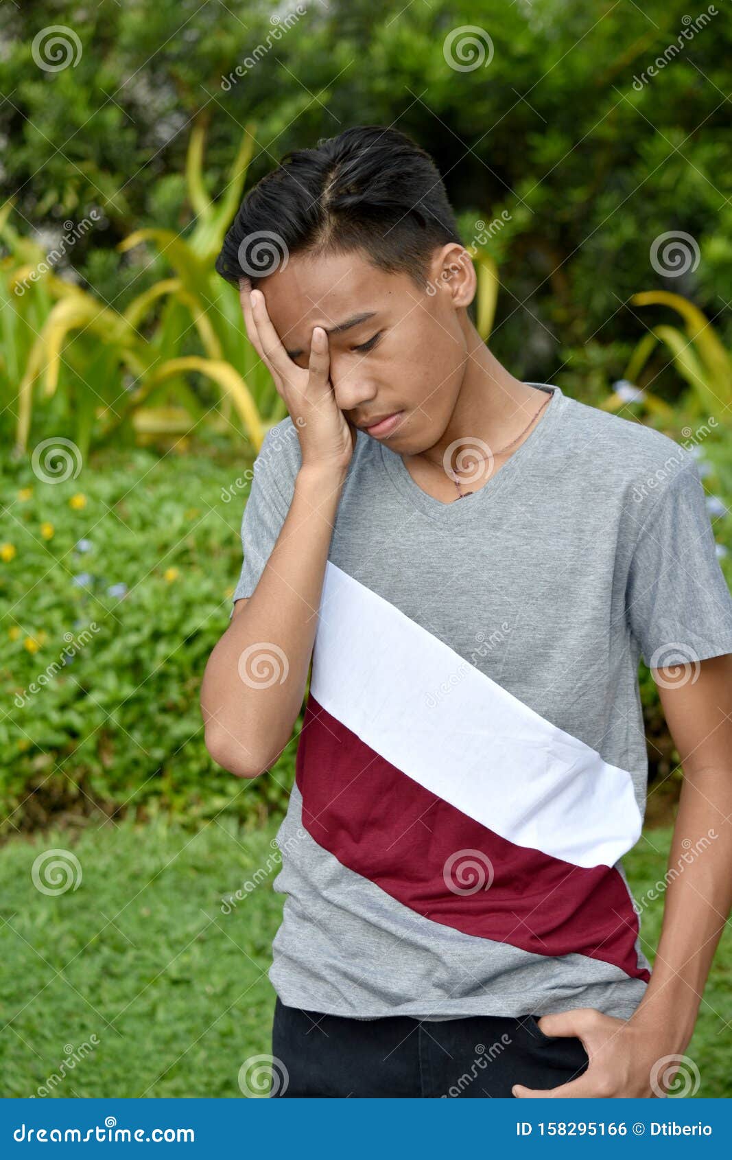 An an Unhappy Diverse Person Stock Photo - Image of solemn, asian ...