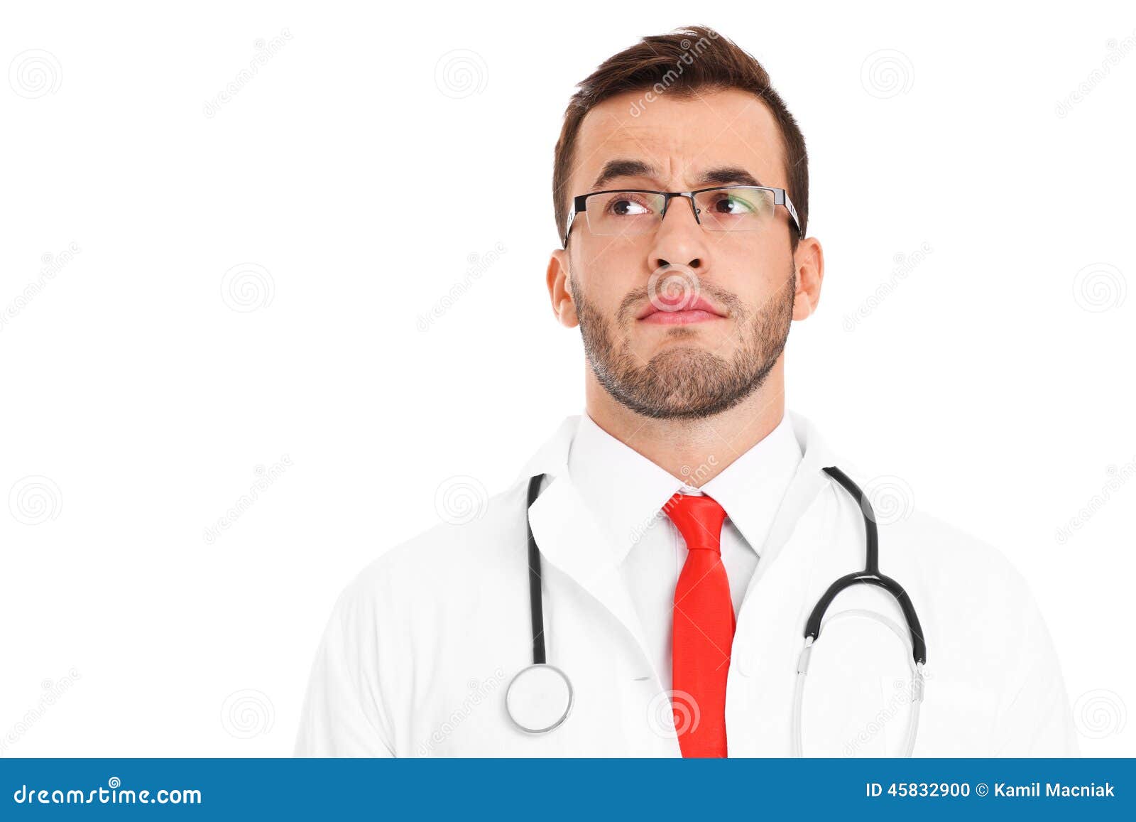 Unhappy doctor stock photo. Image of breakdown, space - 45832900
