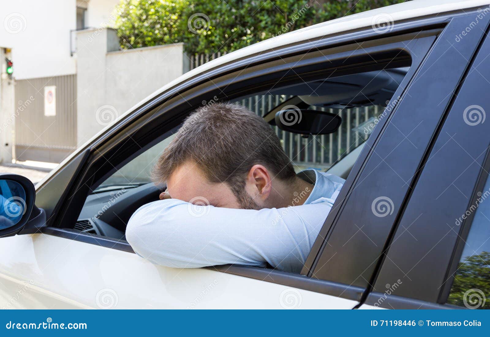 Unhappy driver in his car stock photo. Image of unhappy - 71198446