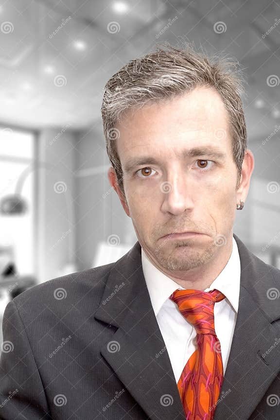Unhappy executive stock image. Image of head, grumpy - 23907777