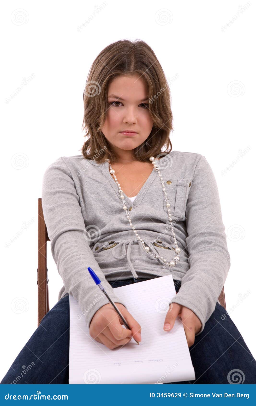 Unhappy face stock image. Image of adolescent, girls, isolated - 3459629