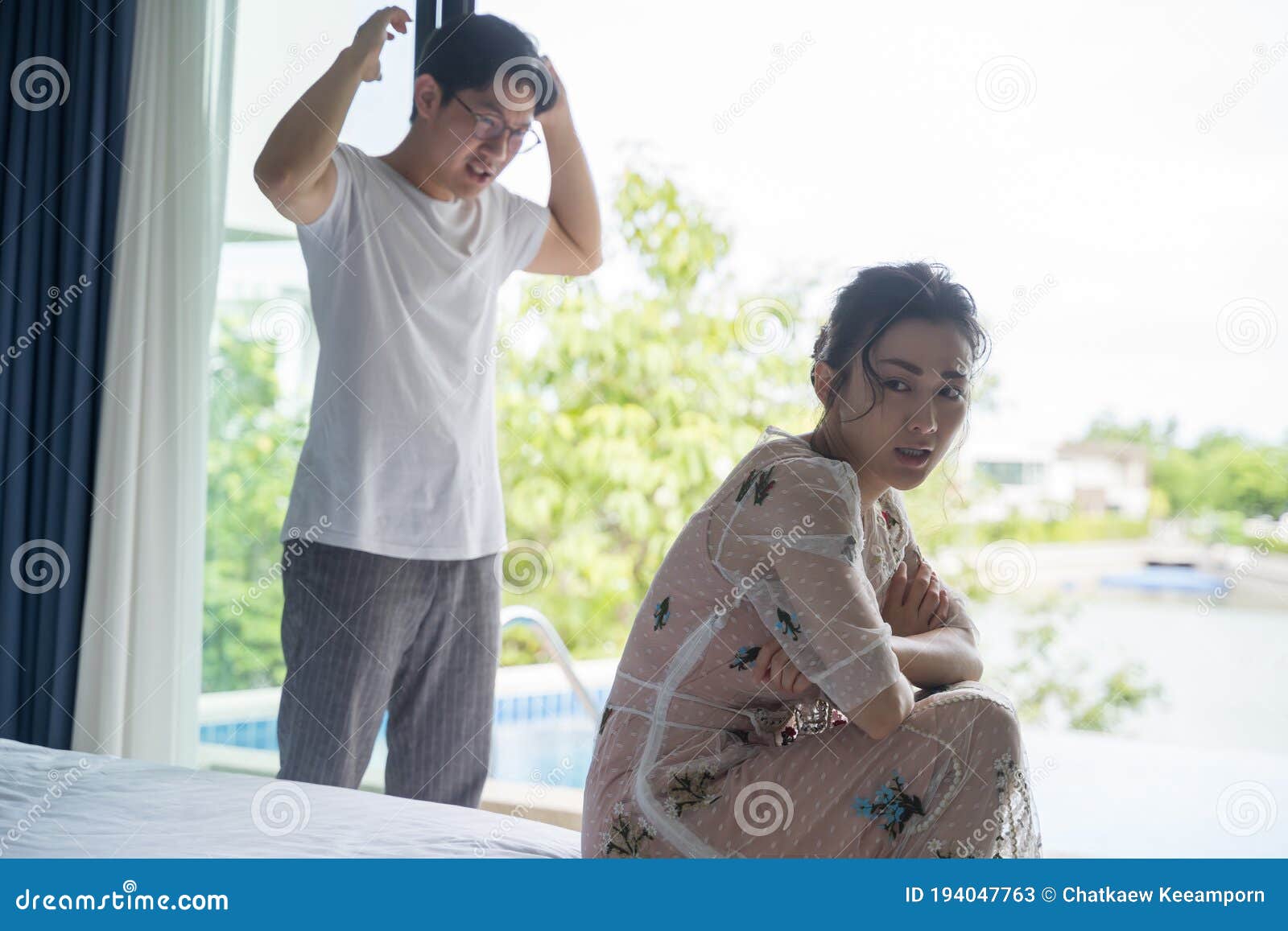 An Unhappy Family. Couples are Fighting Stock Image - Image of concept ...