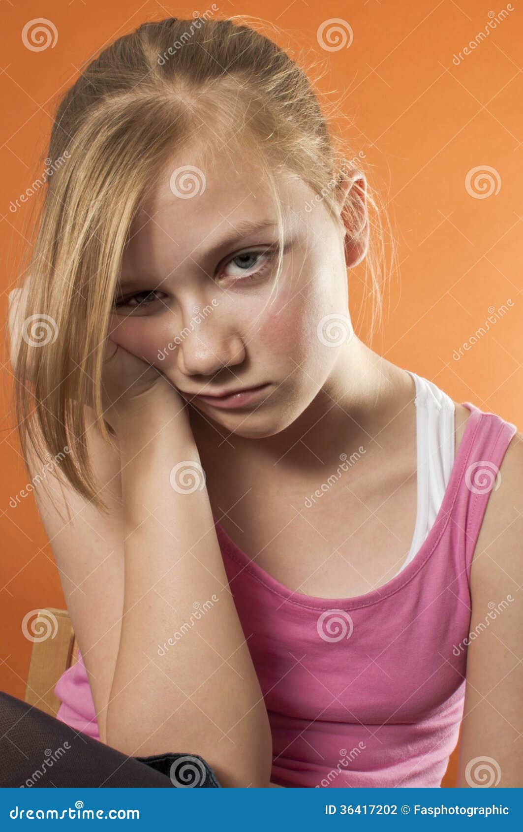 Unhappy girl stock photo. Image of orange, suffer, bullied - 36417202