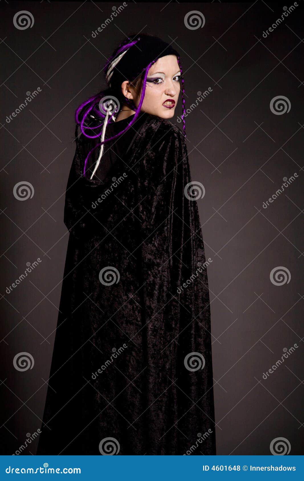 Unhappy gothic stock photo. Image of caucasian, hair, cape - 4601648