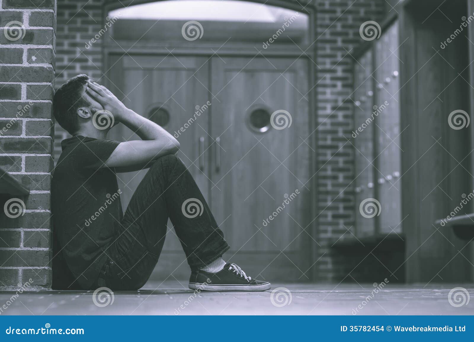 Unhappy Handsome Student in Pain Having a Headache Stock Photo - Image ...