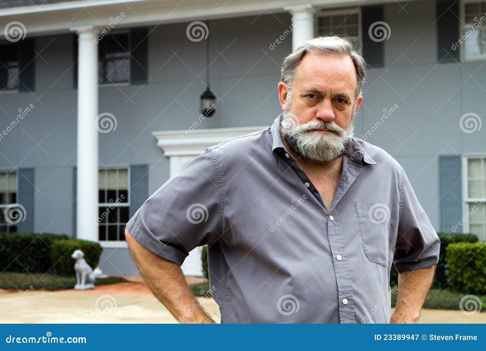 Unhappy Homeowner stock image. Image of residence, serious - 23389947