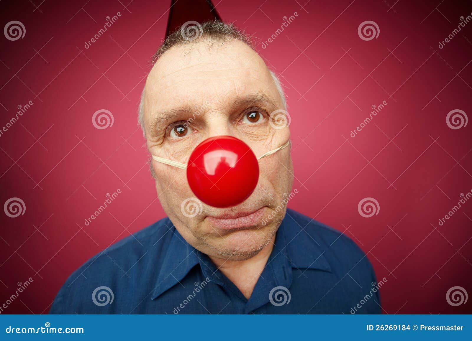 Unhappy man with red nose stock photo. Image of expression - 26269184