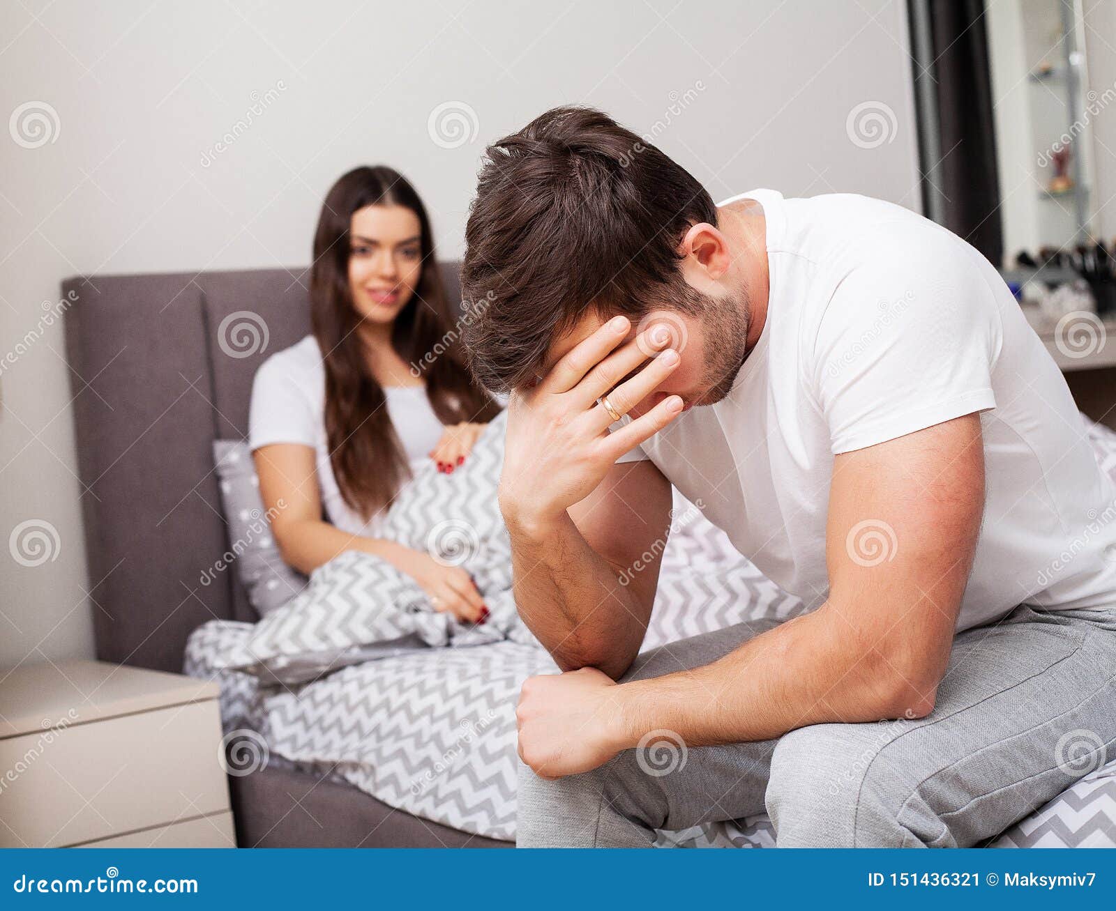 Unhappy Married Couple And Sexual Problems Concept Stock Image Image