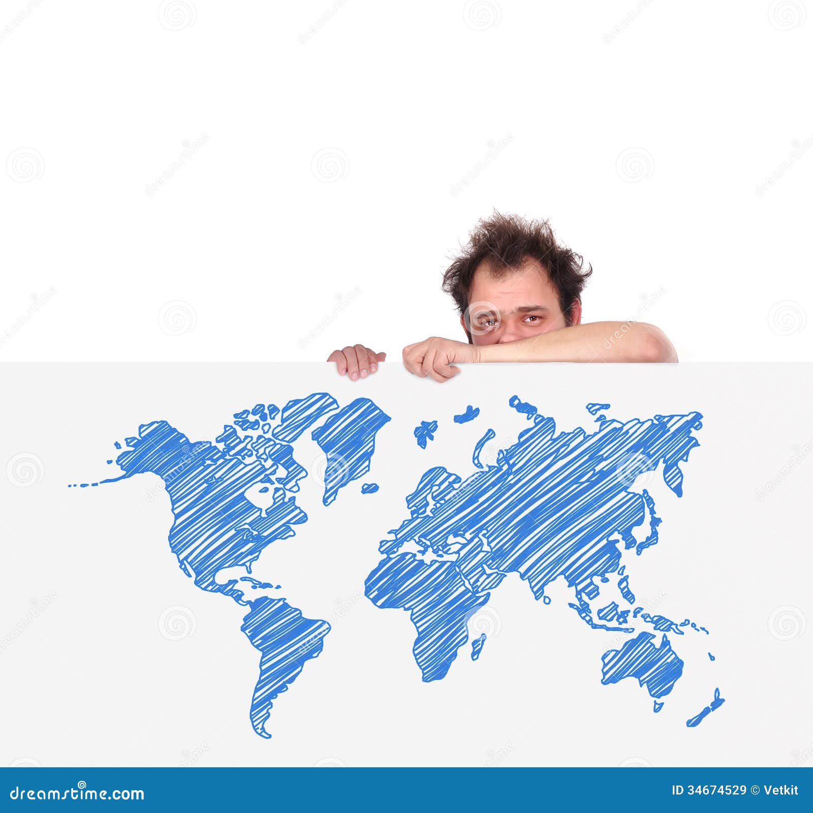 Unhappy men and world map stock image. Image of pathetic - 34674529