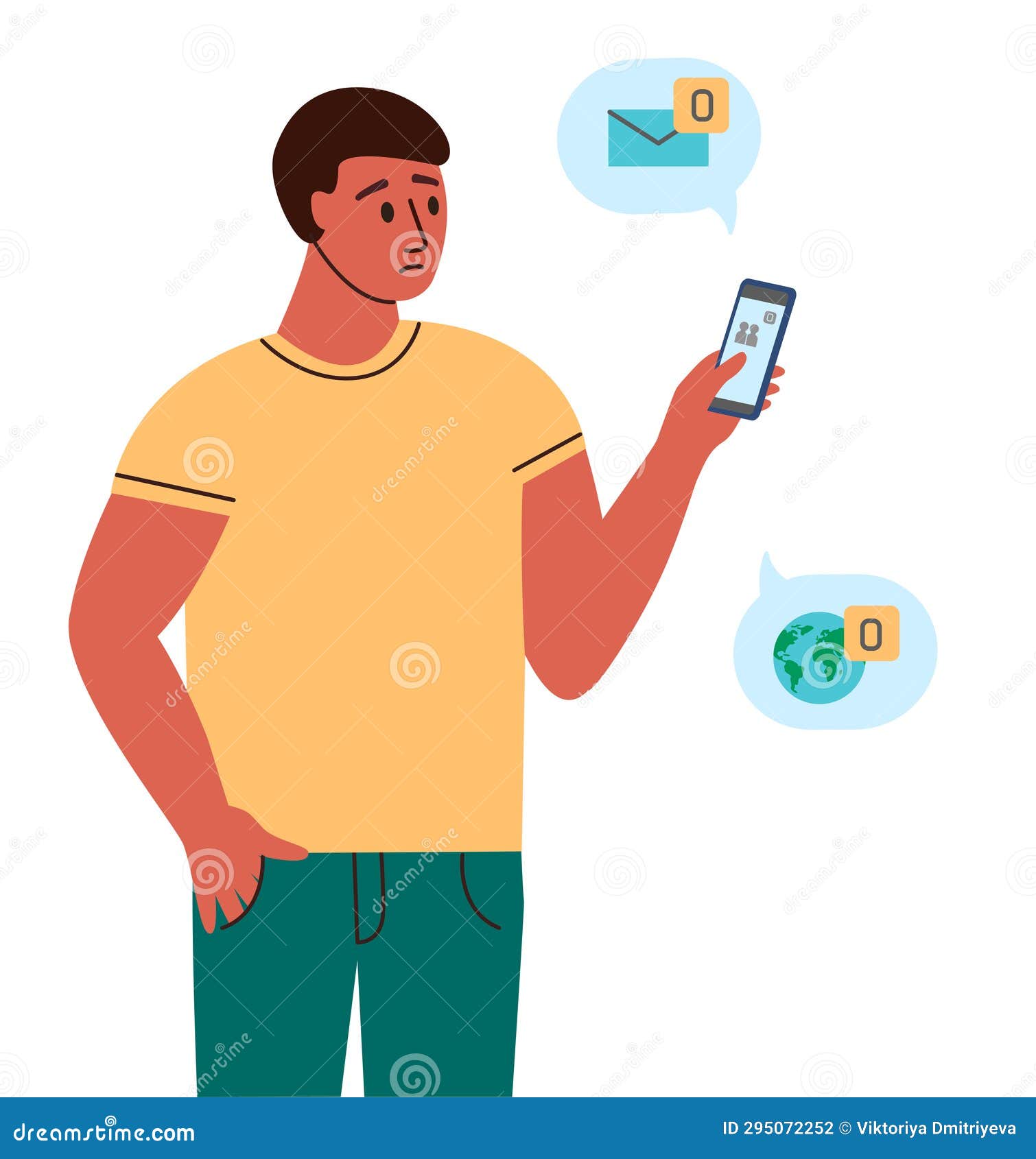 Unhappy Person Left Alone. Character Suffering from Solitude ...