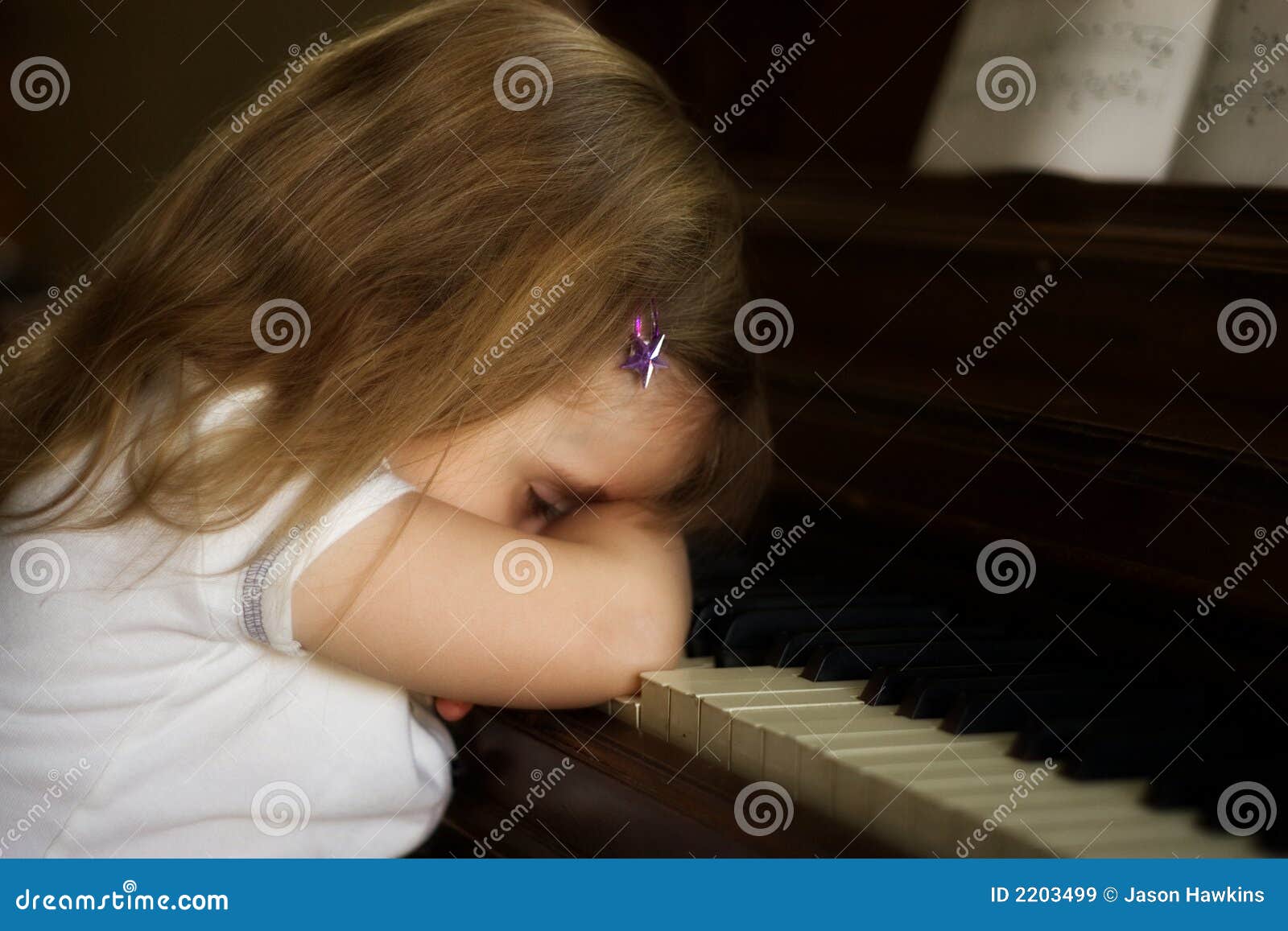 Unhappy piano player stock image. Image of learn, learning - 2203499