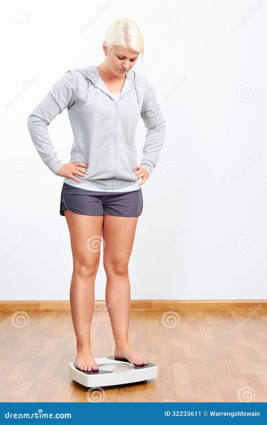Unhappy scale woman stock image. Image of dieting, diet - 32233611