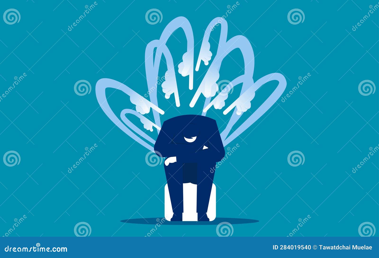 Scared Kid Boy Feeling Uncomfortable Vector Illustration, Children ...
