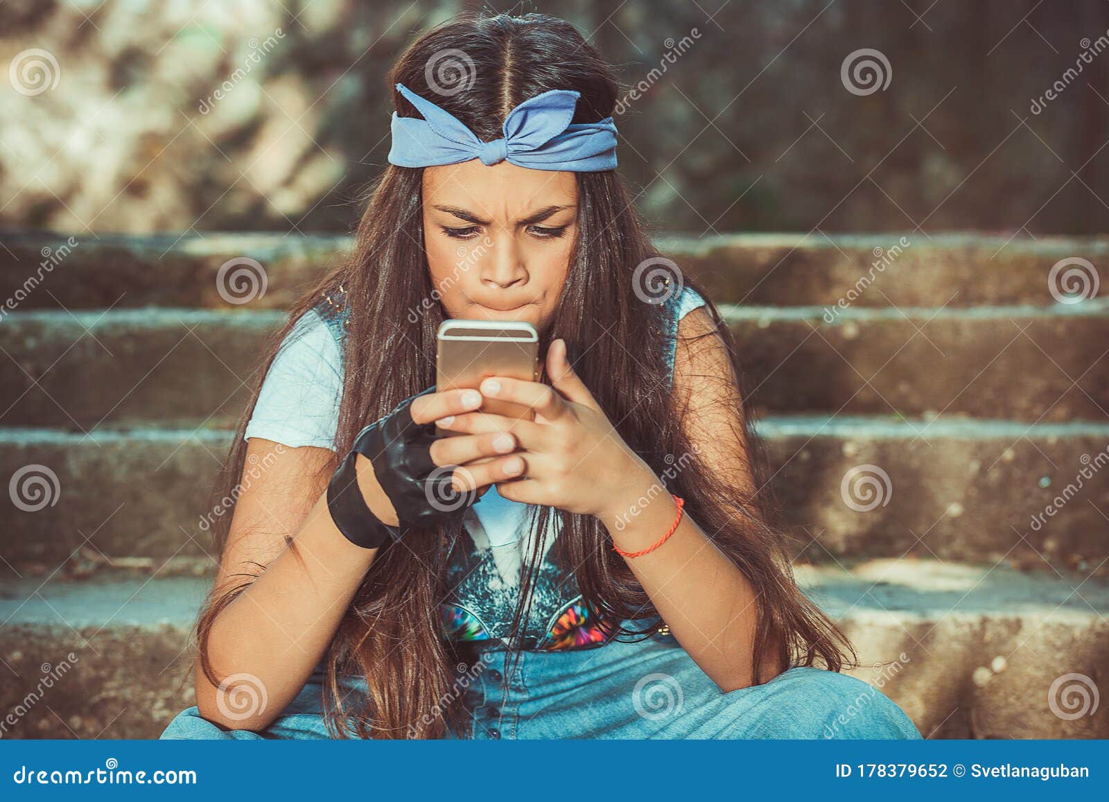 Unhappy Skeptical Woman Texting on the Stairs Stock Photo - Image of ... Unhappy Skeptical Woman Texting on the Stairs Stock Photo - Image of ...