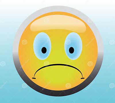 Unhappy smile button stock vector. Illustration of round - 8506020