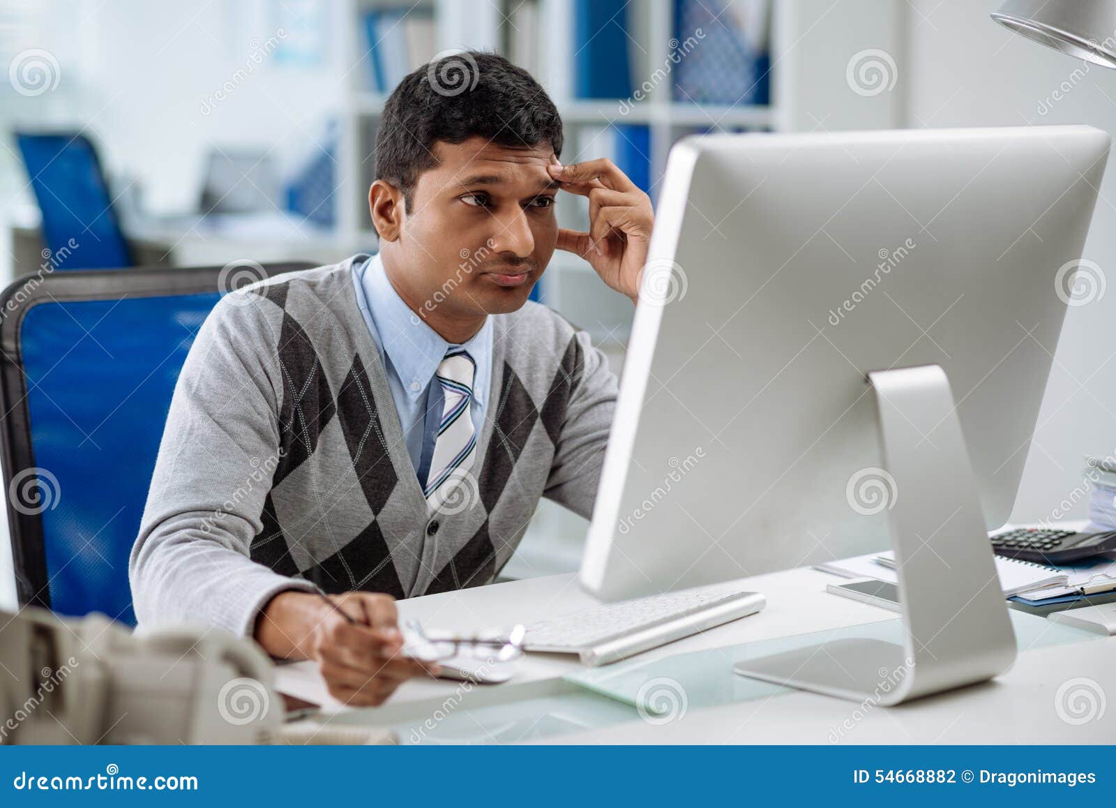 Unhappy software developer stock photo. Image of deadline - 54668882