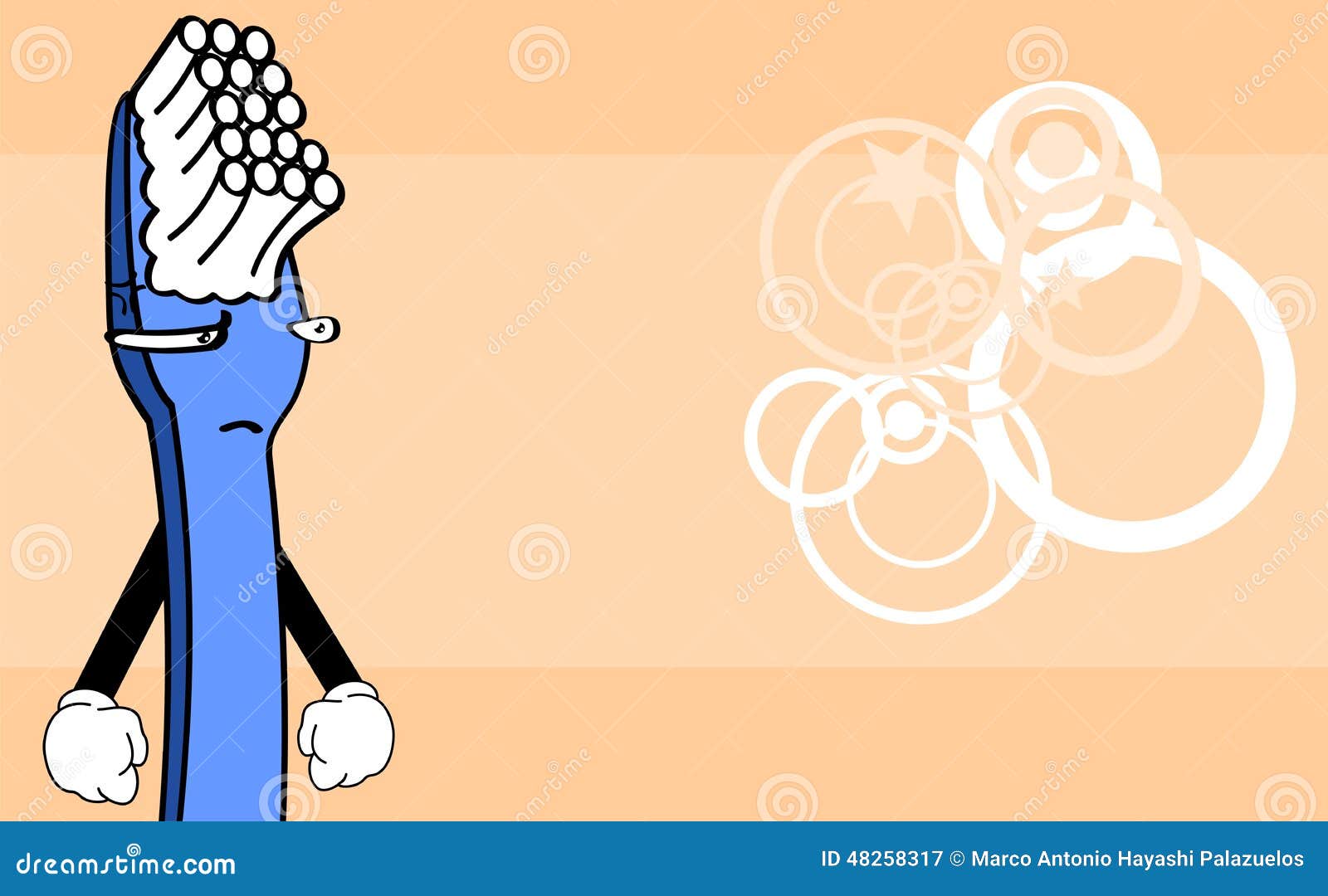 Unhappy Toothbrush Funny Cartoon Background2 Stock Vector ...