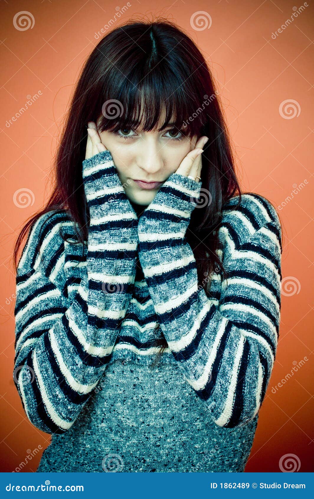 Unhappy Woman stock image. Image of aching, bummed, cute - 1862489