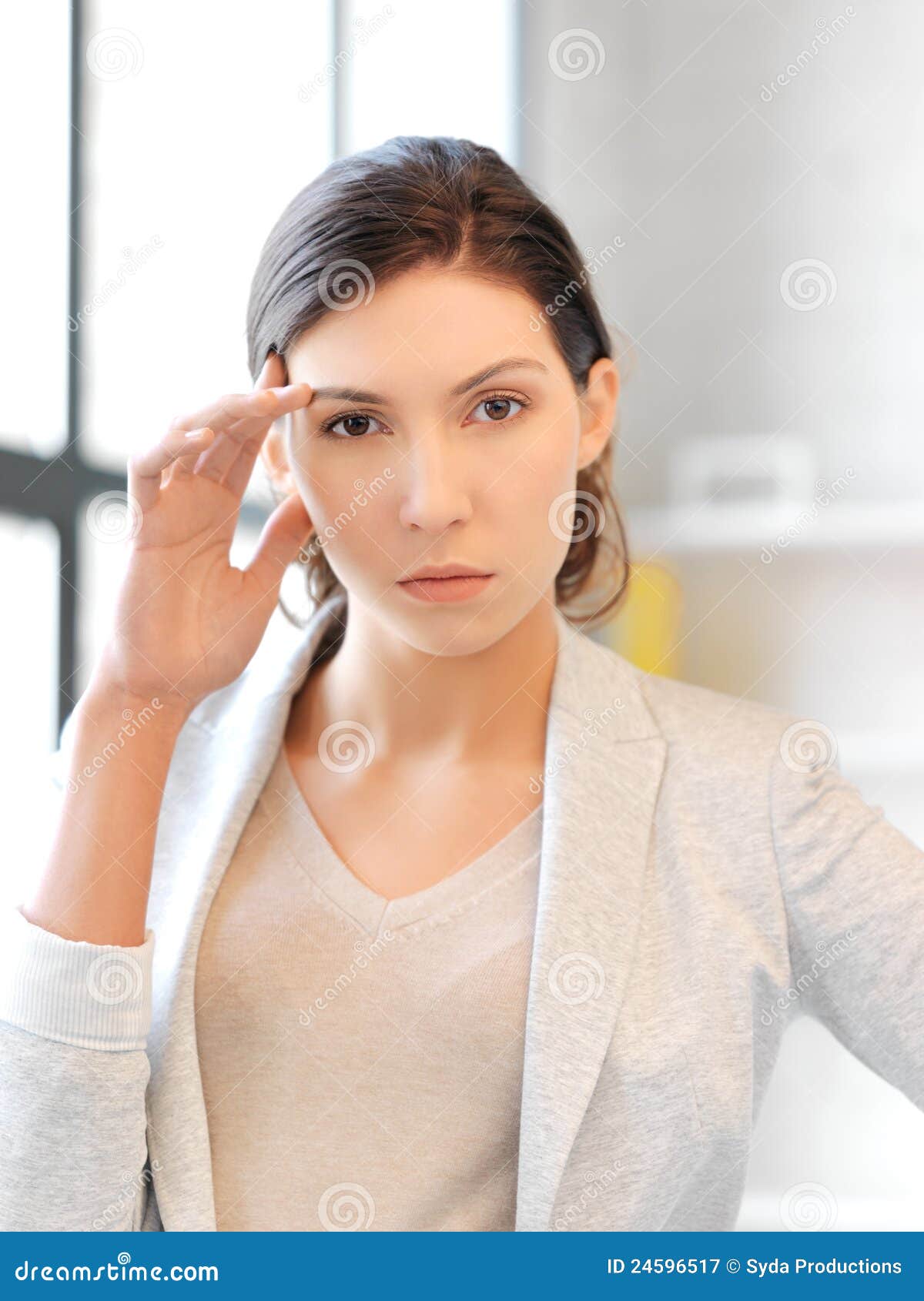 Unhappy woman stock image. Image of bored, hurt, pain - 24596517