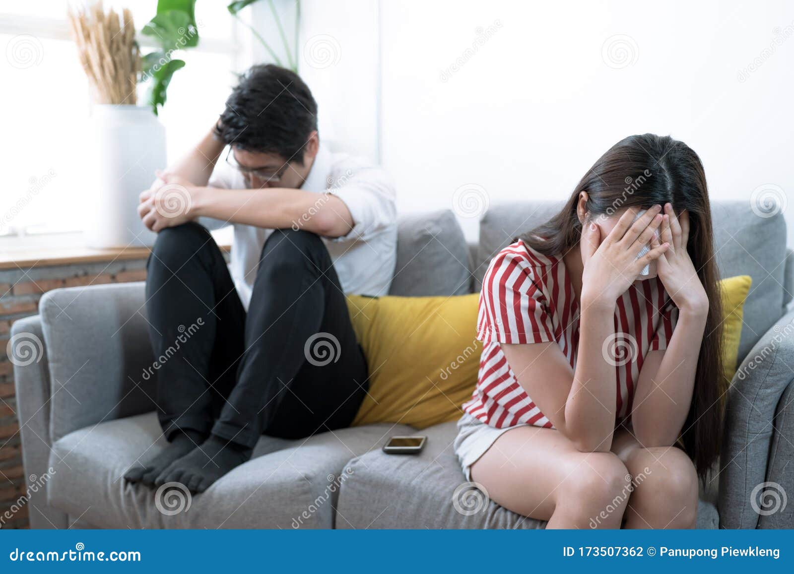 Unhappy Young Couple Has Problems Stock Photo - Image of difficulties ...