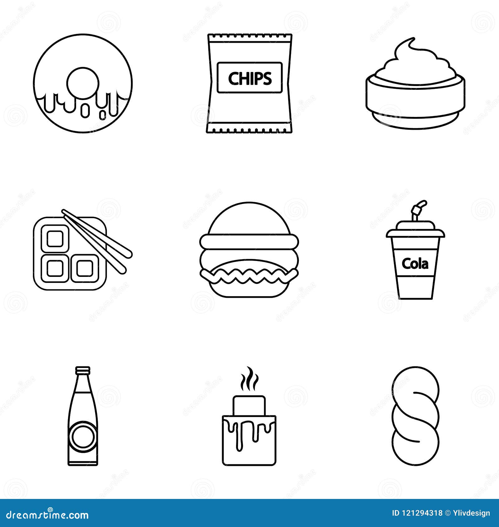 Unhealthy Food Icons Set, Outline Style Stock Vector - Illustration of ... Unhealthy Food Icons Set, Outline Style Stock Vector - Illustration of ...