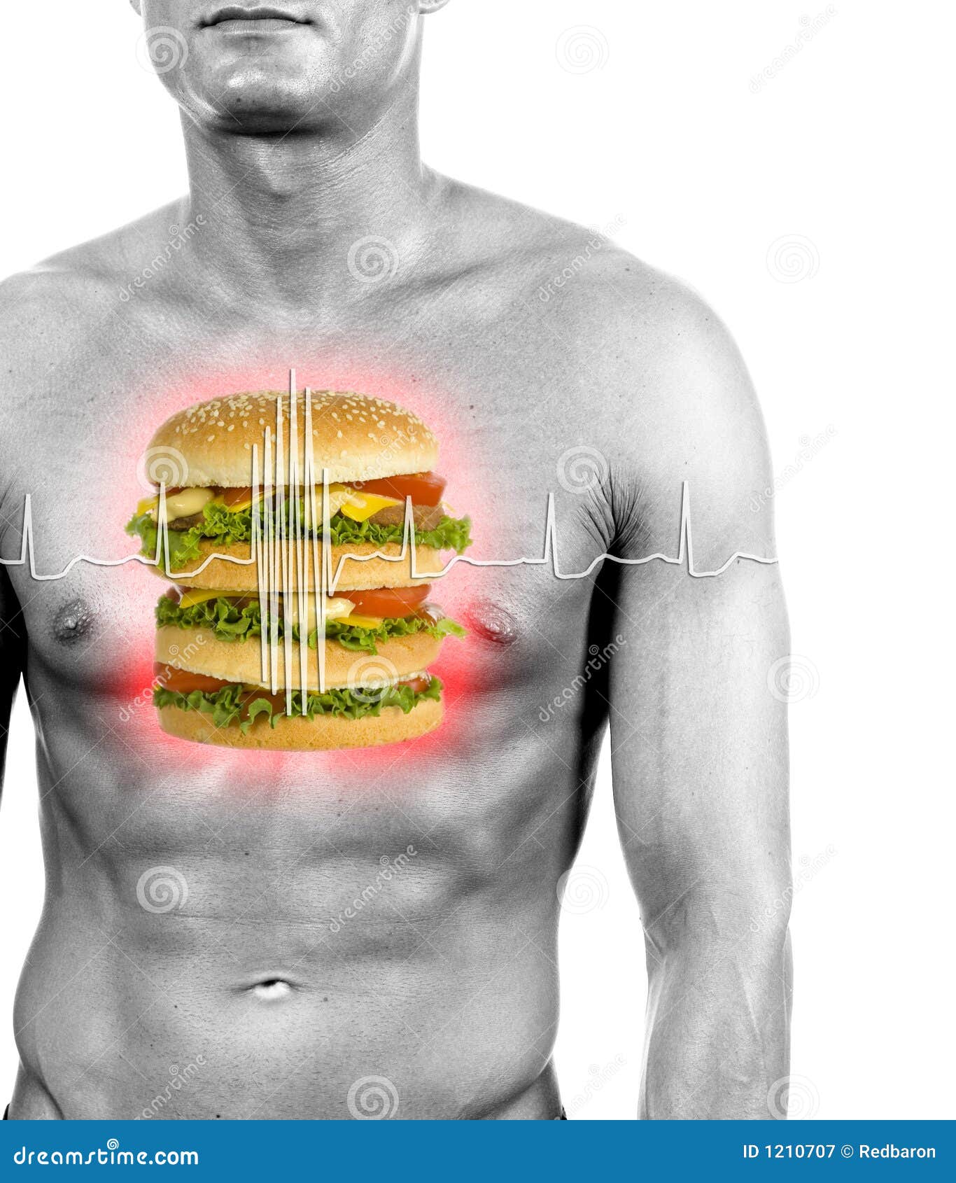 Unhealthy Food Reason of Heart Attacks Stock Image - Image of body ...