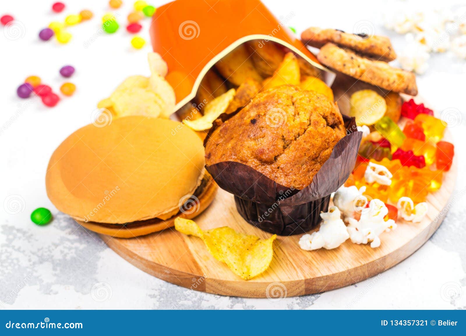 Unhealthy junk food stock image. Image of fattening - 134357321