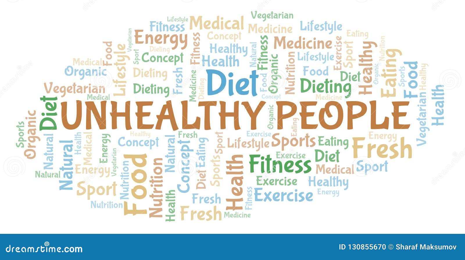 Unhealthy People Word Cloud. Stock Illustration - Illustration of white ...