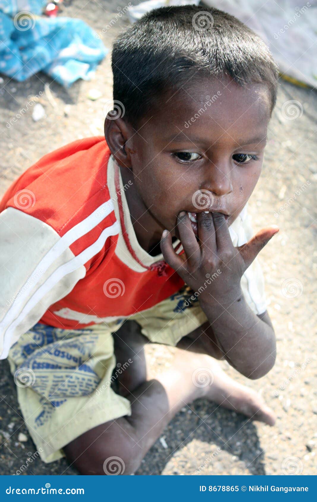 Unhygenic Poor Boy stock image. Image of expression, cold - 8678865