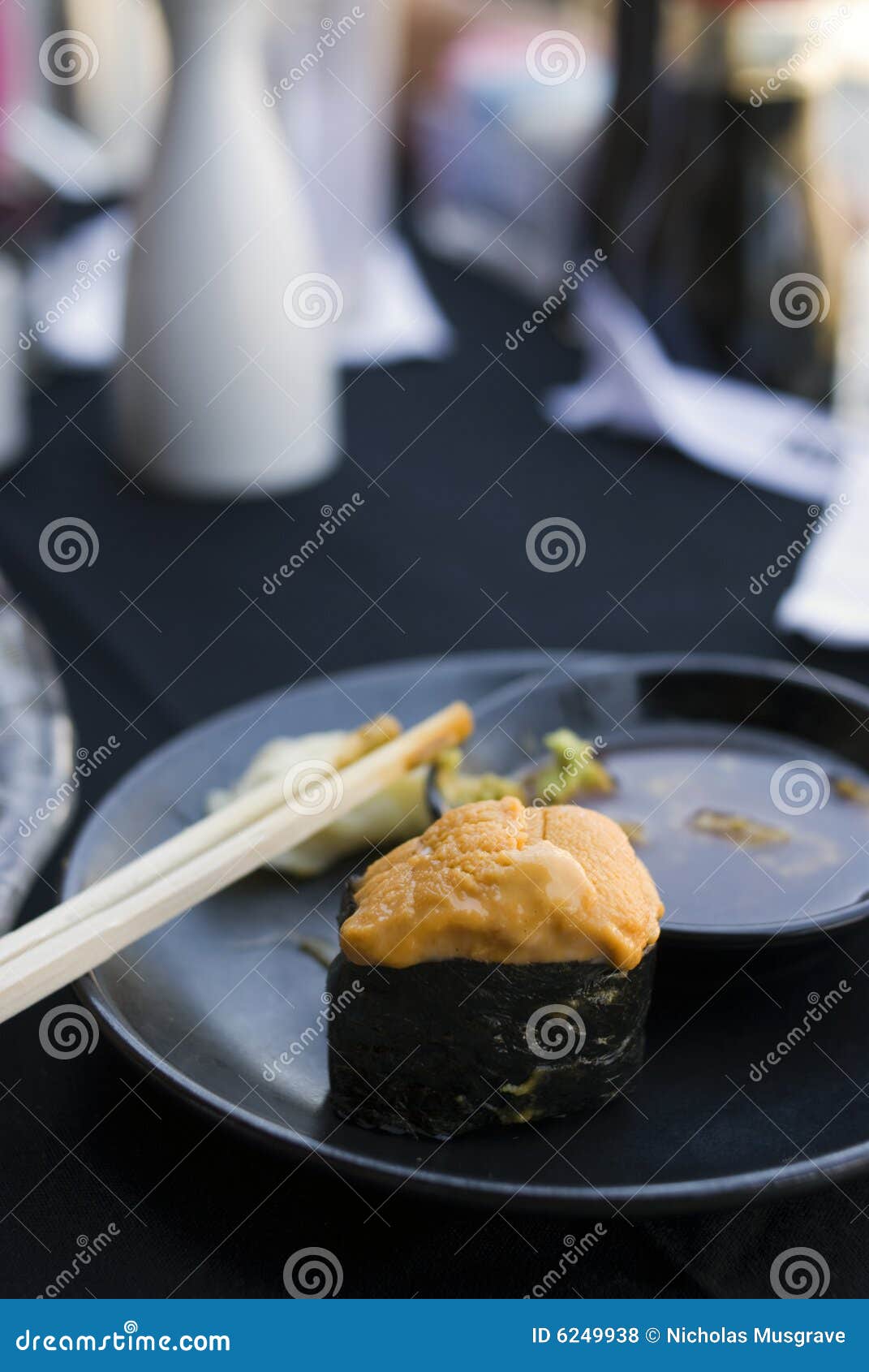 Uni Nigiri Sushi stock photo. Image of dining, urchin - 6249938