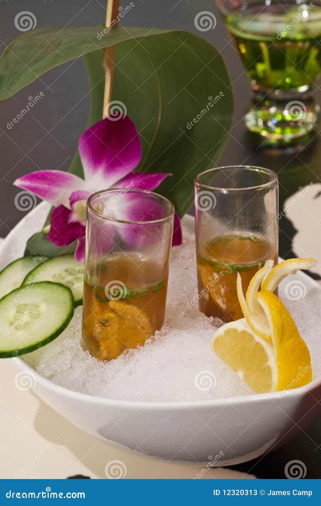 Uni Shooters stock image. Image of lemon, flower, drink - 12320313