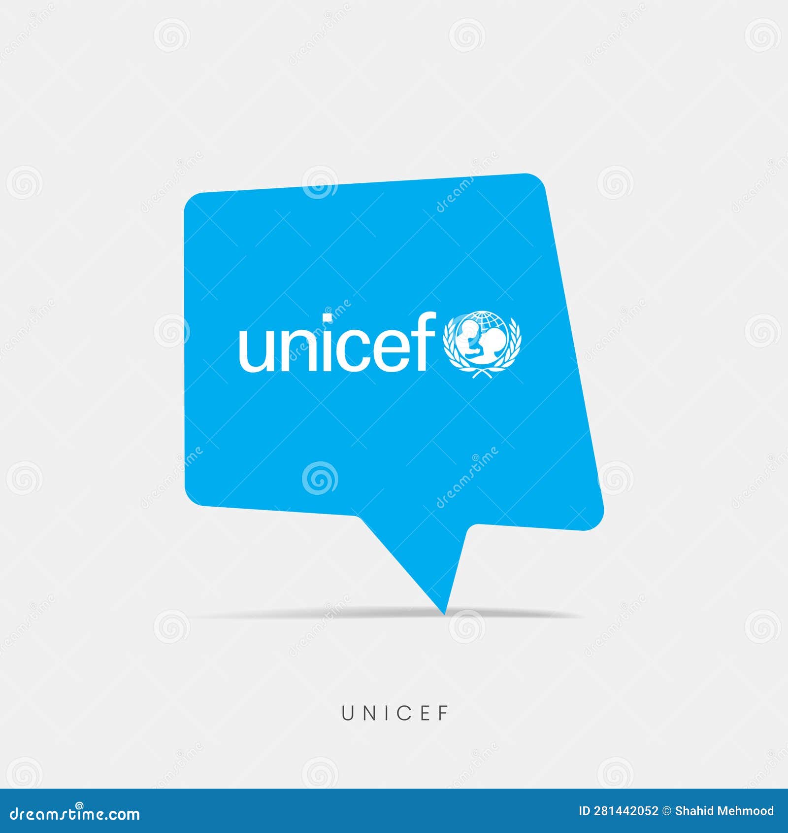 UNICEF Flag Bubble Chat Icon Editorial Photography - Illustration of ...