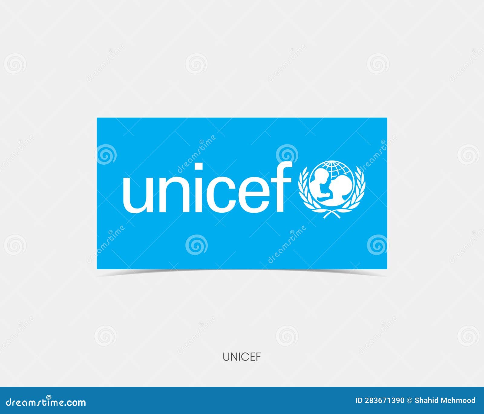 UNICEF Rectangle flag stock vector. Illustration of badge - 283671390