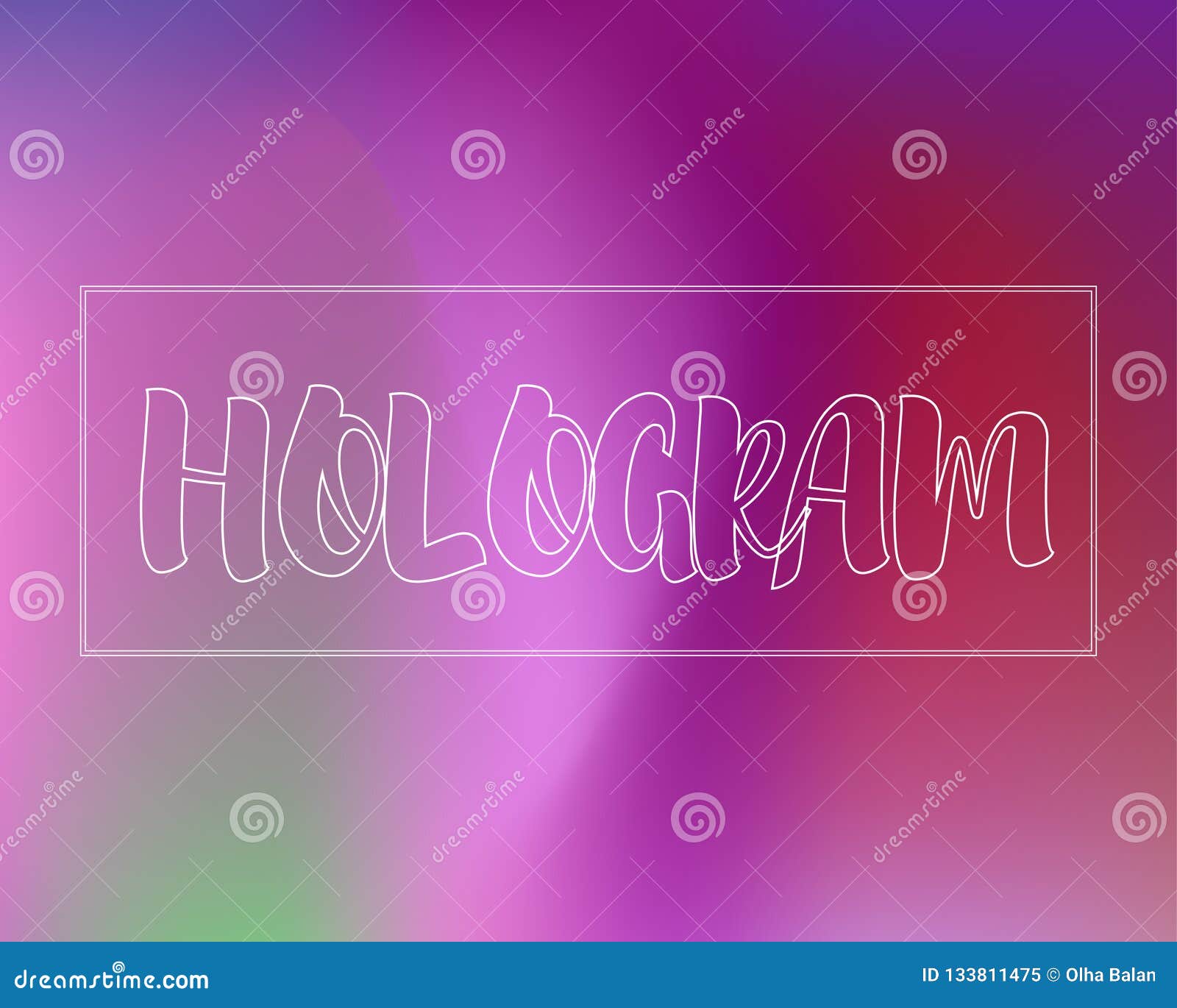 Unicorn Hologram Template ilustración del vector. Ilustración de ...