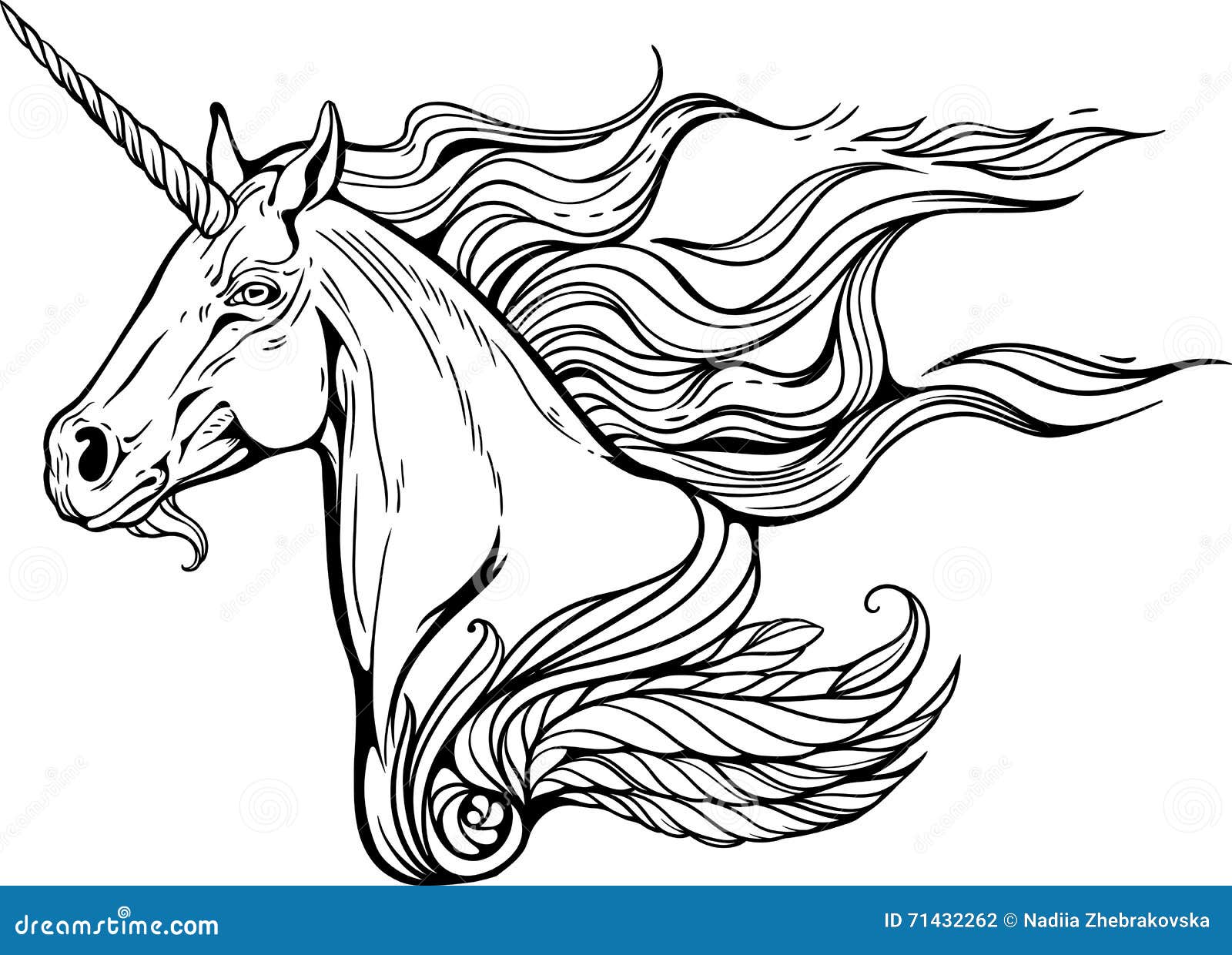 Unicorn In Fire, Illustratio Royalty-Free Stock Photo | CartoonDealer ...
