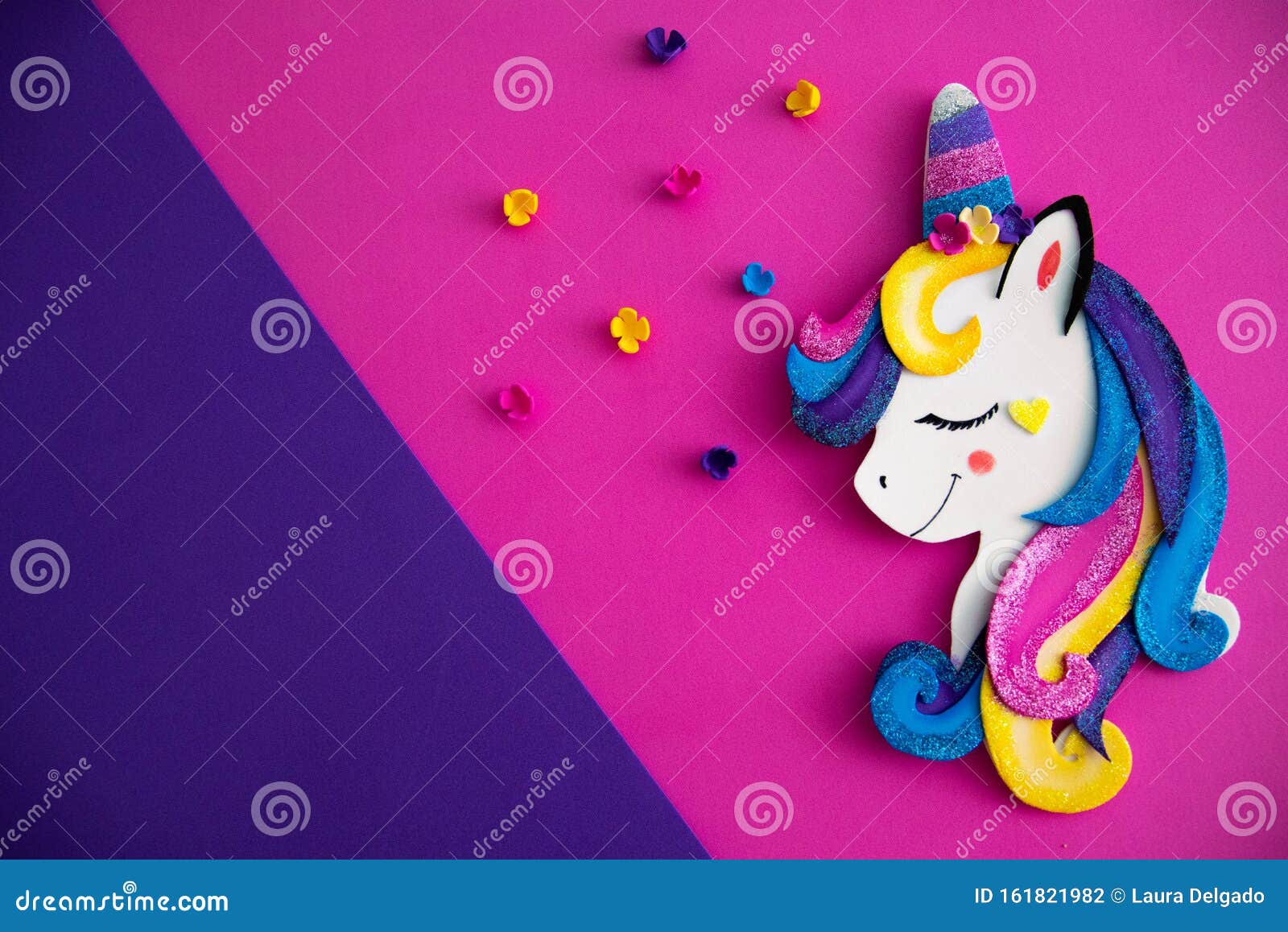 Unicorn Over Colorful Background Stock Photo - Image of fantasy, mythic ...