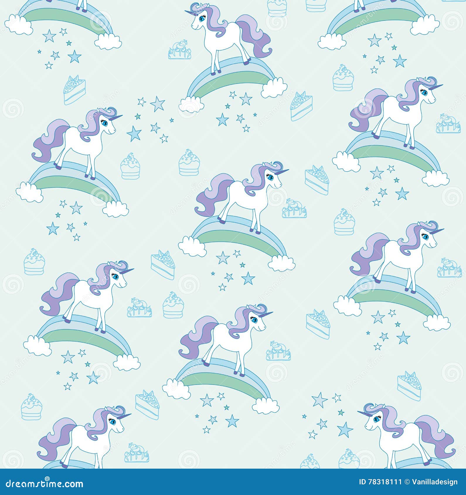 Unicorn pattern stock vector. Illustration of backgrounds - 78318111