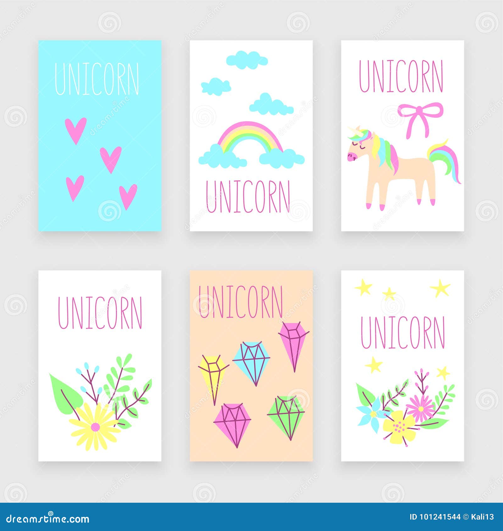 Unicorn Poster For Girls Party Cartoon Vector | CartoonDealer.com ...