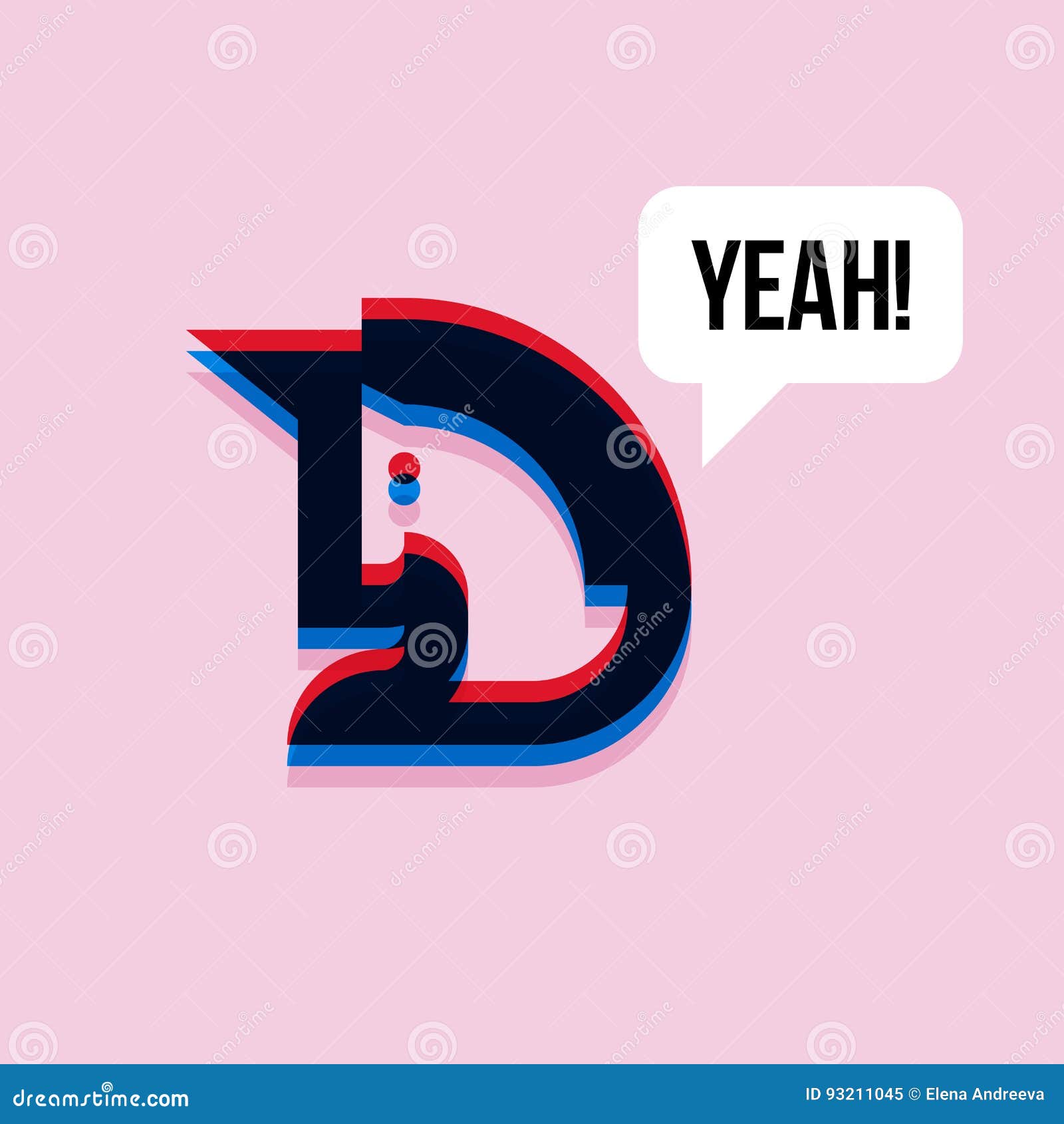 Unicorn Saying Yeah. 3d Effect Character With Expressive Interjection ...