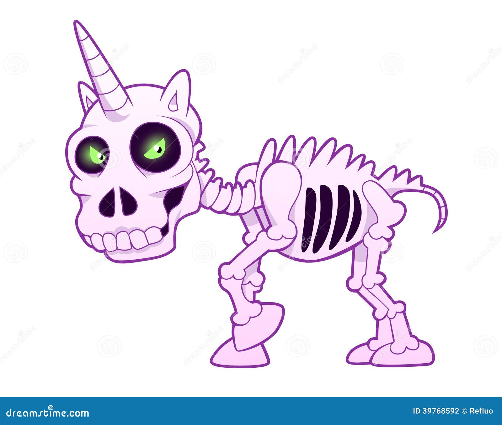 Unicorn skeleton stock vector. Illustration of isolated - 39768592