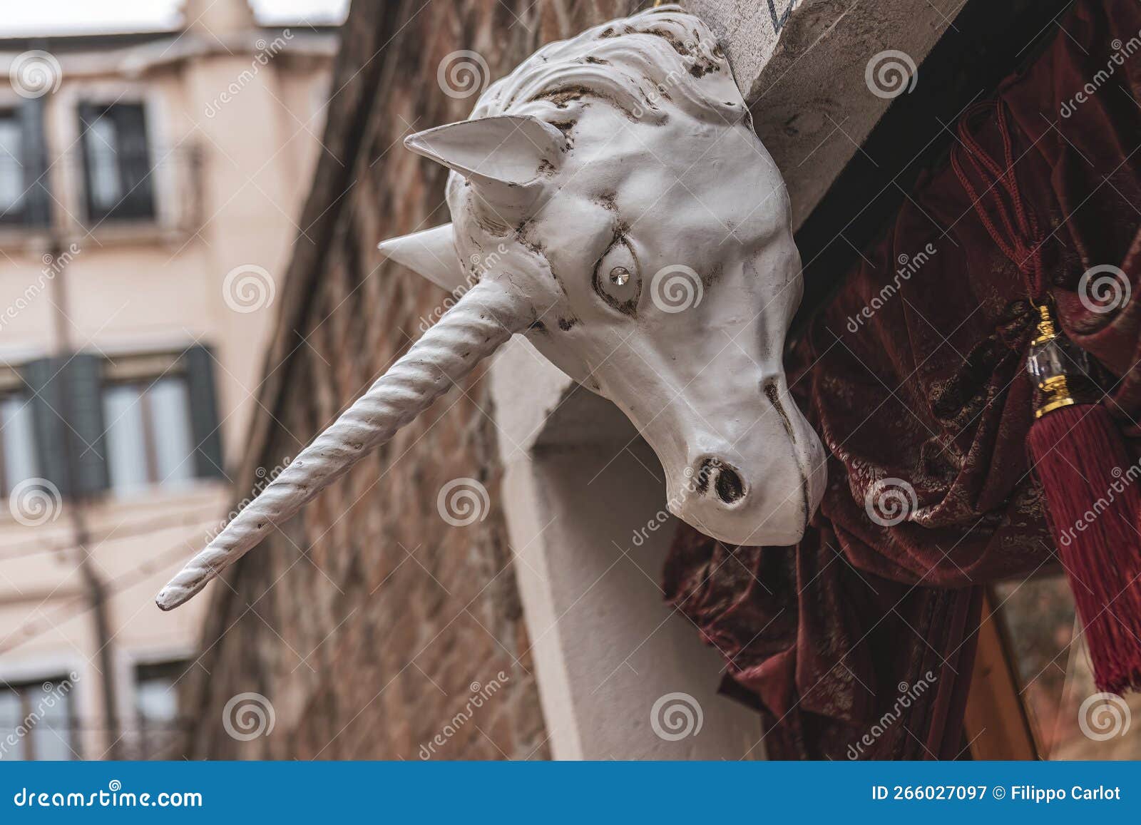 Unicorn Statue on a Building Stock Image - Image of historic, city ...