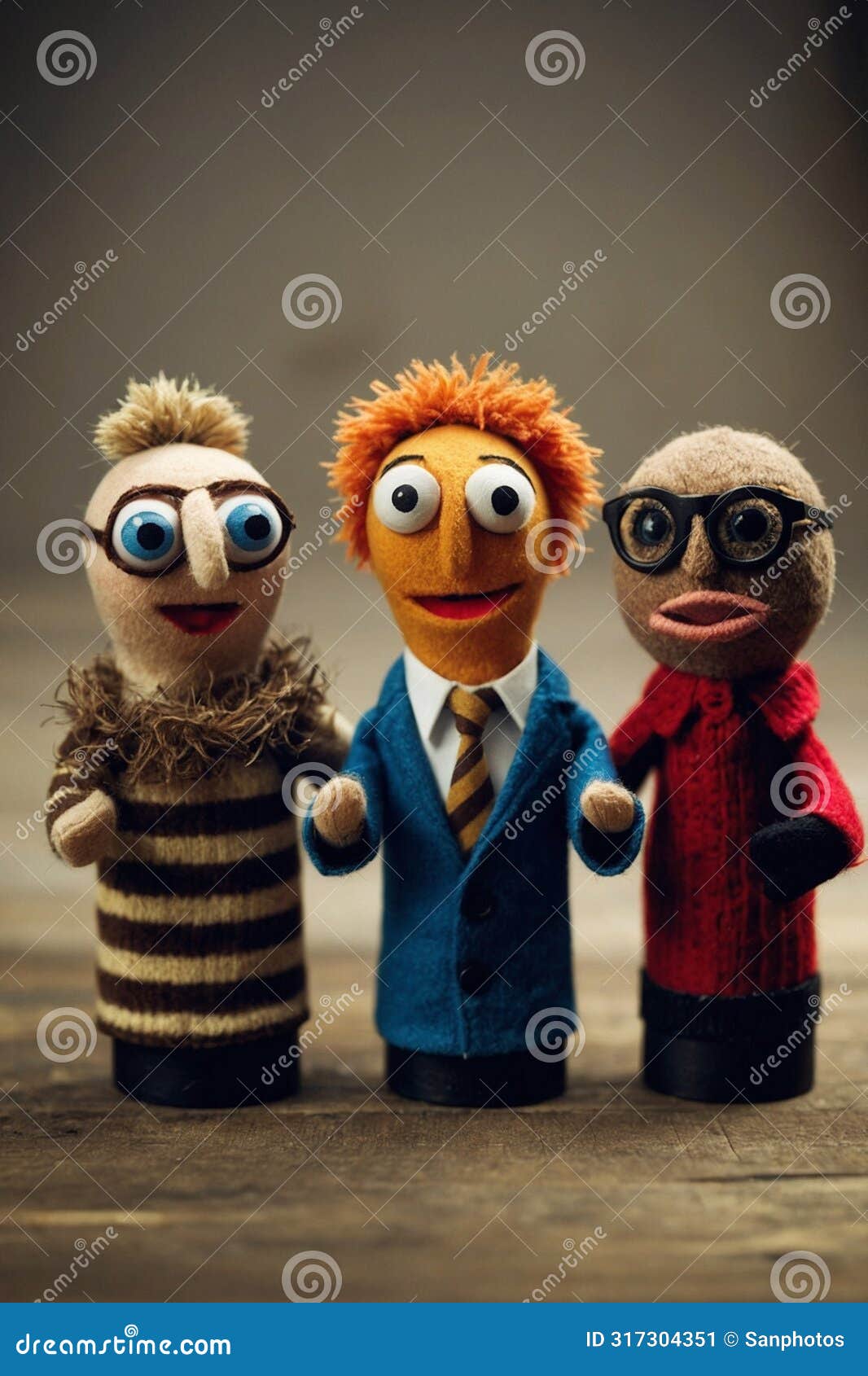 Felt Funnies: Finger Puppets with Goofy Grins Stock Illustration ...