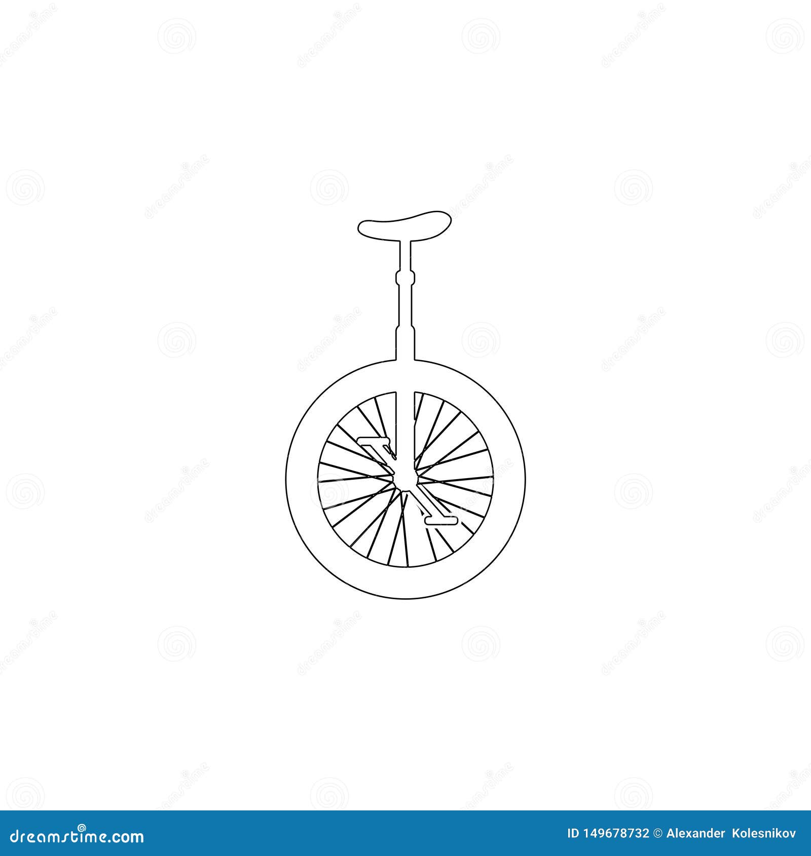 Unicycle. flat vector icon stock vector. Illustration of design - 149678732