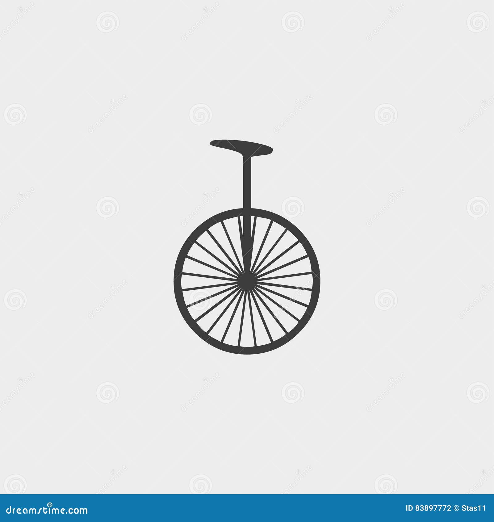 Unicycle Icon Vector From Carnival Concept. Thin Line Illustration Of ...