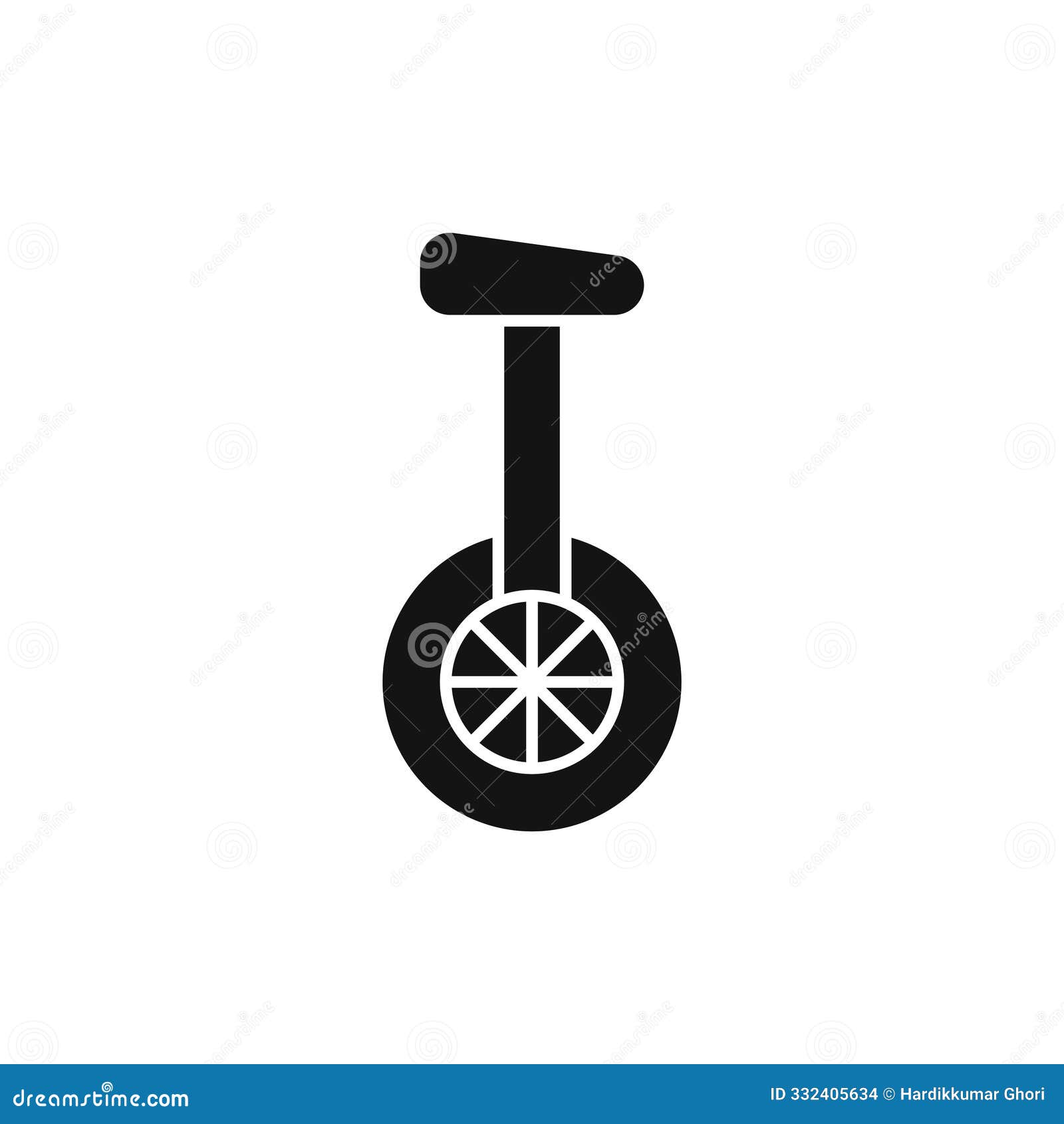 Unicycle Icon Symbol on White Background Stock Illustration ...